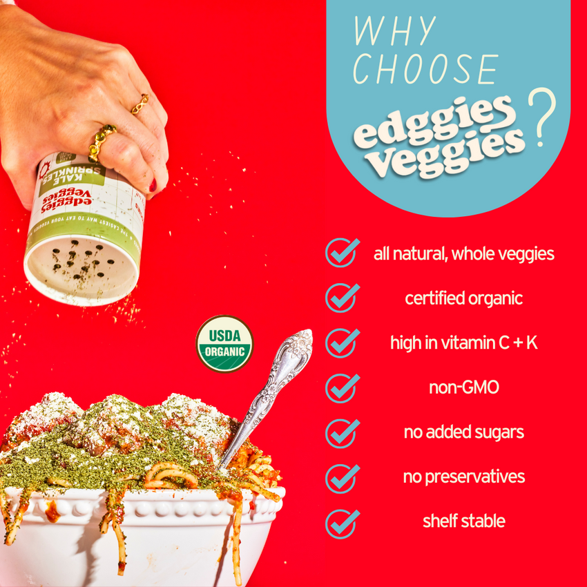 kale sprinkles – edggies veggies